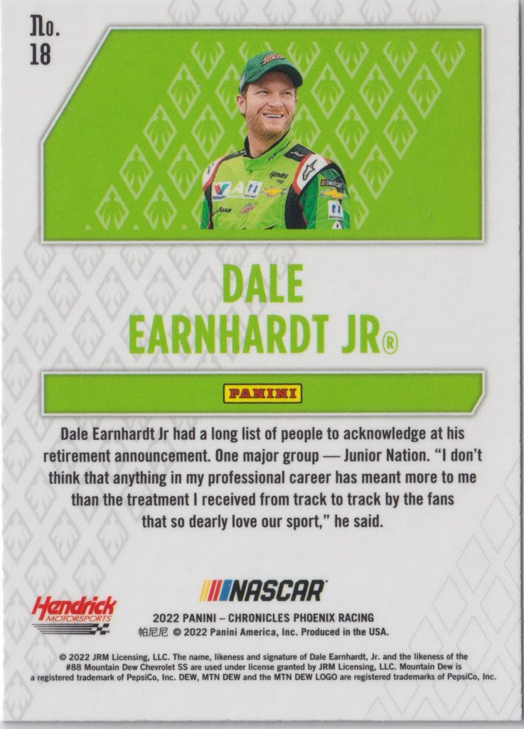 Nascar Chronicles 18: Dale Earnhardt Jr - Trading Card Archives